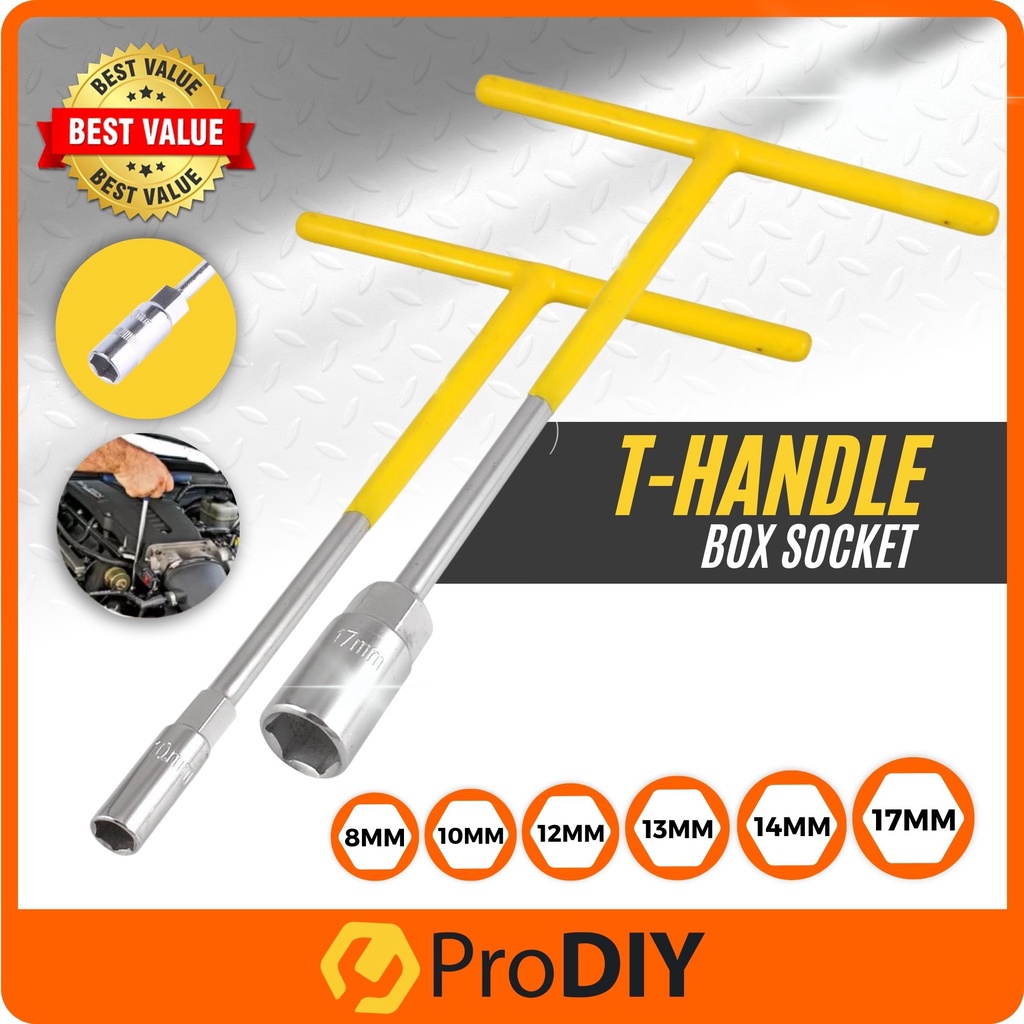 Yellow Rubber T Handle Socket Wrench Chrome Vanadium T Spanner Allen Wrench Torx Hex 8mm 10mm ...