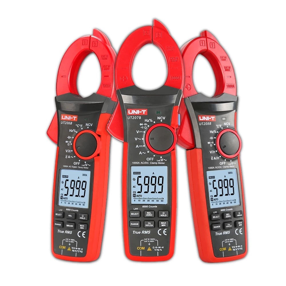 UNI-T UT206B / UT207B / UT208B 1000A True RMS Digital Clamp Meter ...