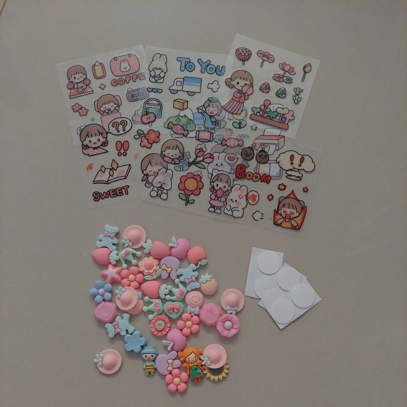 2d 3D 3D 2D embossed stickers for pastel drinking bottles / cute ...