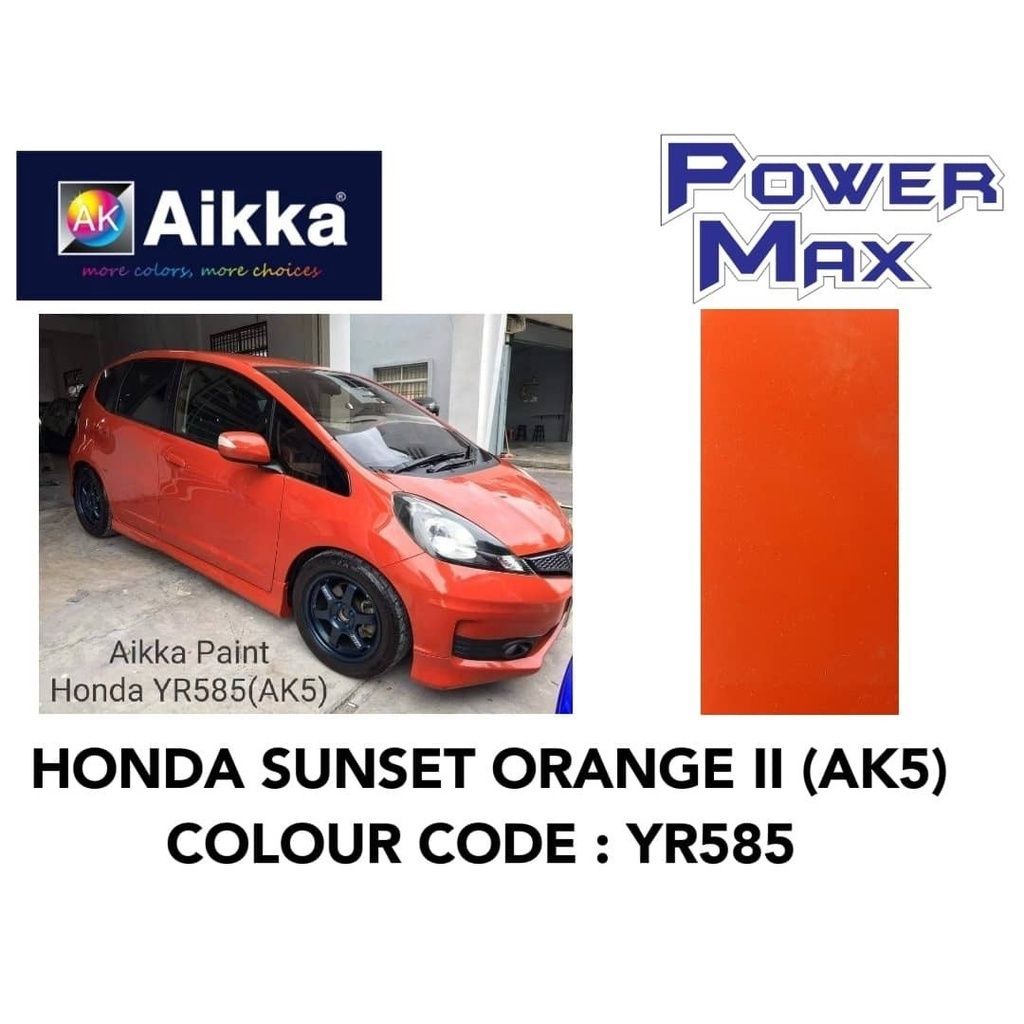 AIKKA HONDA YR585 SUNSET ORANGE II 2K CAR PAINT | Shopee Malaysia