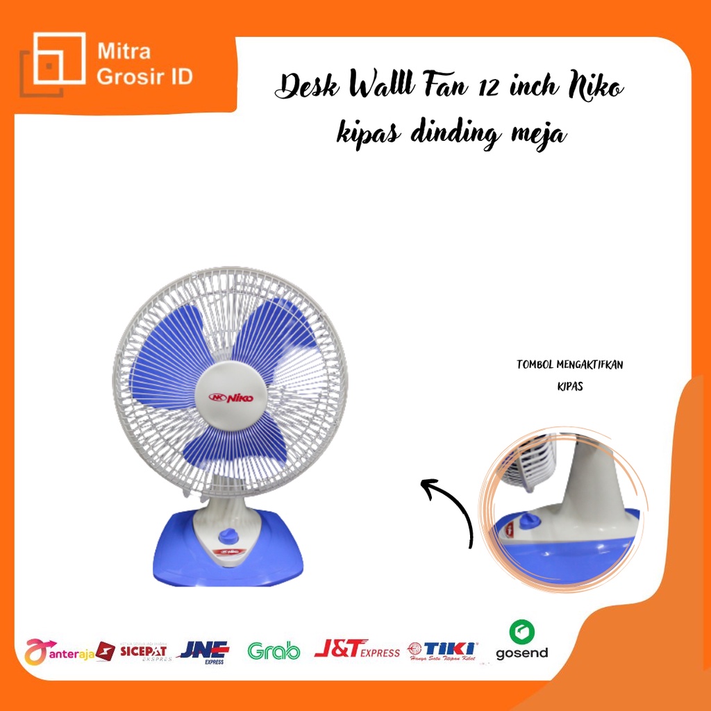NIKO 12 Inch Desk Wall Fan / Table Wall Fan | Shopee Malaysia
