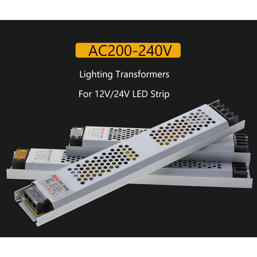 🔥IN Stock🔥Ultra Thin Power Supply DC12V 24V 60W 100W 150W 200W 300W 400W Lighting Transformers ...