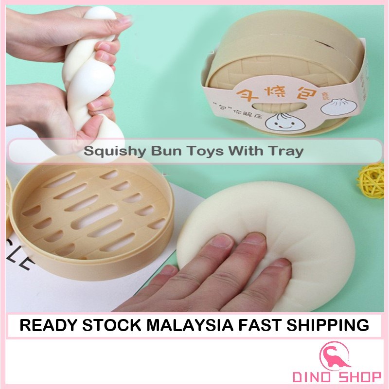 Squishy Bun Toys Stress Ball Squishy Food Toys Squeezing Steam Bun Toys ...