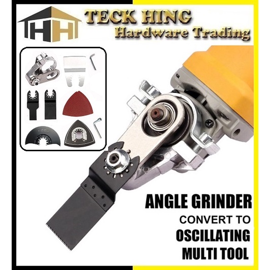 10PCS Oscillating Tool Kit Adapter Converter Angle Grinder Multi Cutter ...