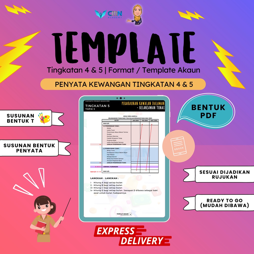 TEMPLAT AKAUN RUJUKAN PRINSIP AKAUN (SPM) TINGKATAN 4 & 5 (FORMAT ...