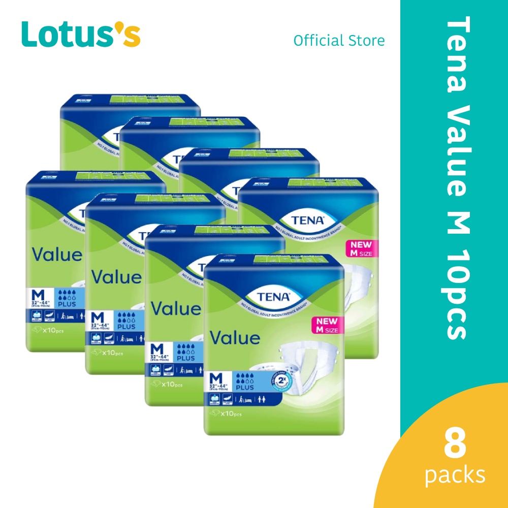Tena Value Tape M 10 Pcs x 8 Packs) | Shopee Malaysia