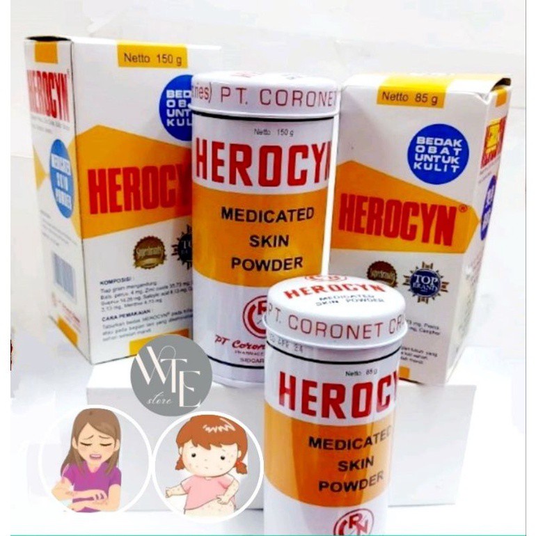 Herocyn Medicated Skin Powder 85g/150g | Shopee Malaysia