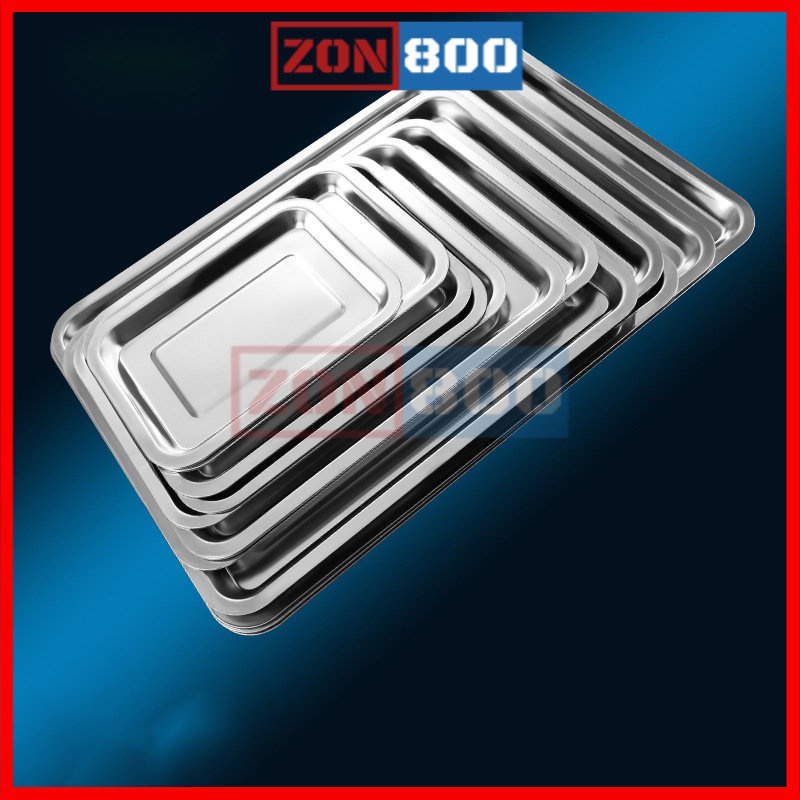 Stainless Steel Rectangular Tea Tray ( H2cm) / 50CM*35CM 1PCS | Shopee ...