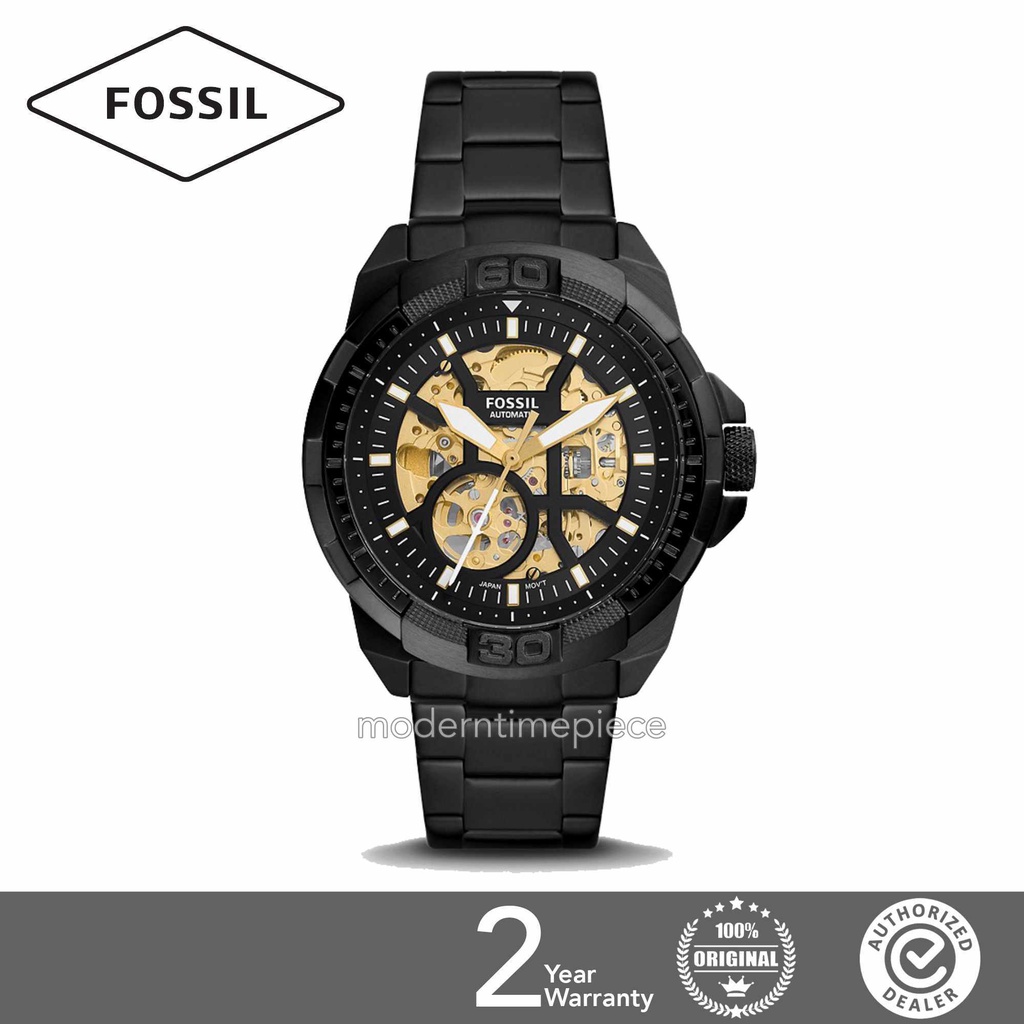 FOSSIL ME3217 Bronson Automatic Black Stainless Steel Men's Watch ...
