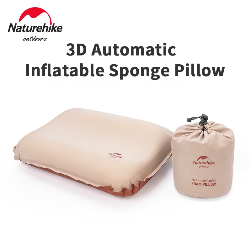 Naturehike Outdoor 12cm 3D Automatic Inflatable Sponge Pillow 320G Comfortable Portable ...