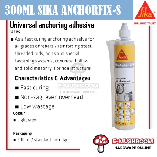 Sika AnchorFix-S Fast Curing Anchoring Adhesive 300ml | Shopee Malaysia