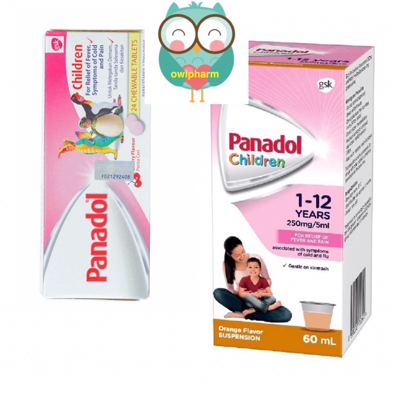 Panadol Children 250mg/5ml Suspension 60ml Orange Flavour / Panadol ...
