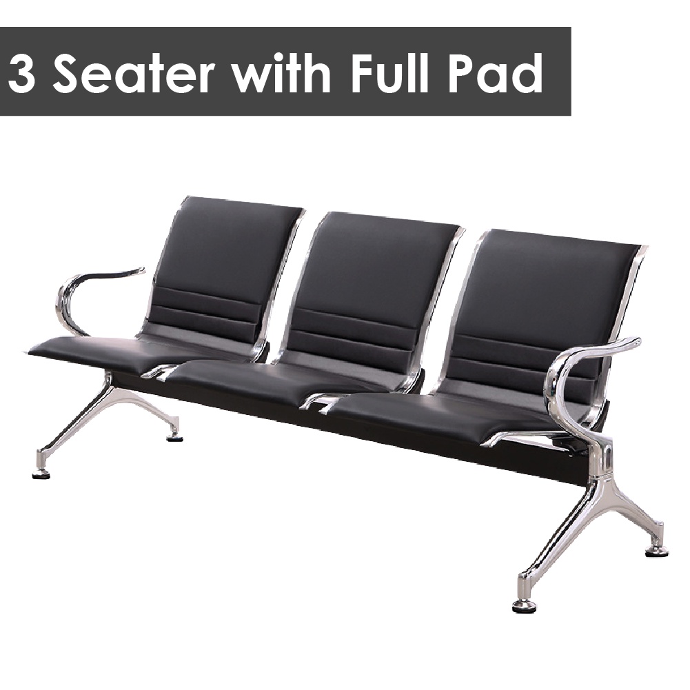 Public Waiting bench 3 4 5 Seater Chair Kerusi Pejabat Office Steel ...