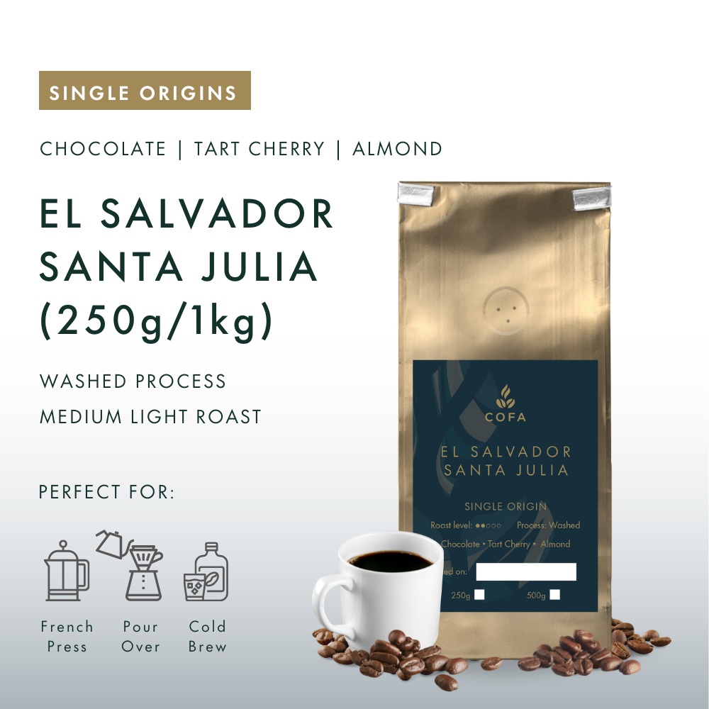 COFA El Salvador Santa Julia Medium Light Roast Washed Process Single ...