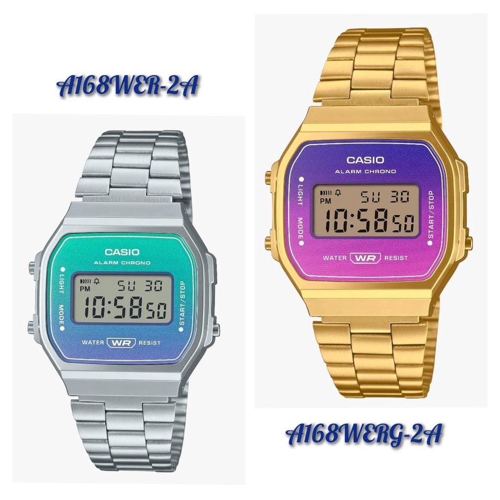 Casio Vintage A168 / A168WER-2A / A168WERG-2A Retro Digital Watch Revel ...