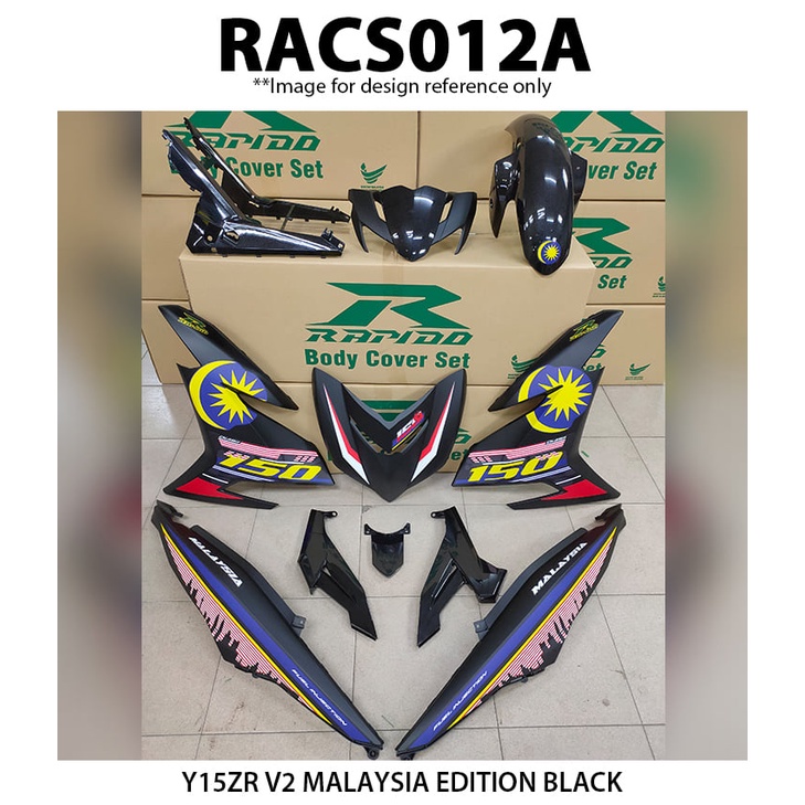 YAMAHA Y15 Y15ZR V1/V2 MALAYSIA EDITION BLACK STICKER TANAM/AIRBRUSH ...