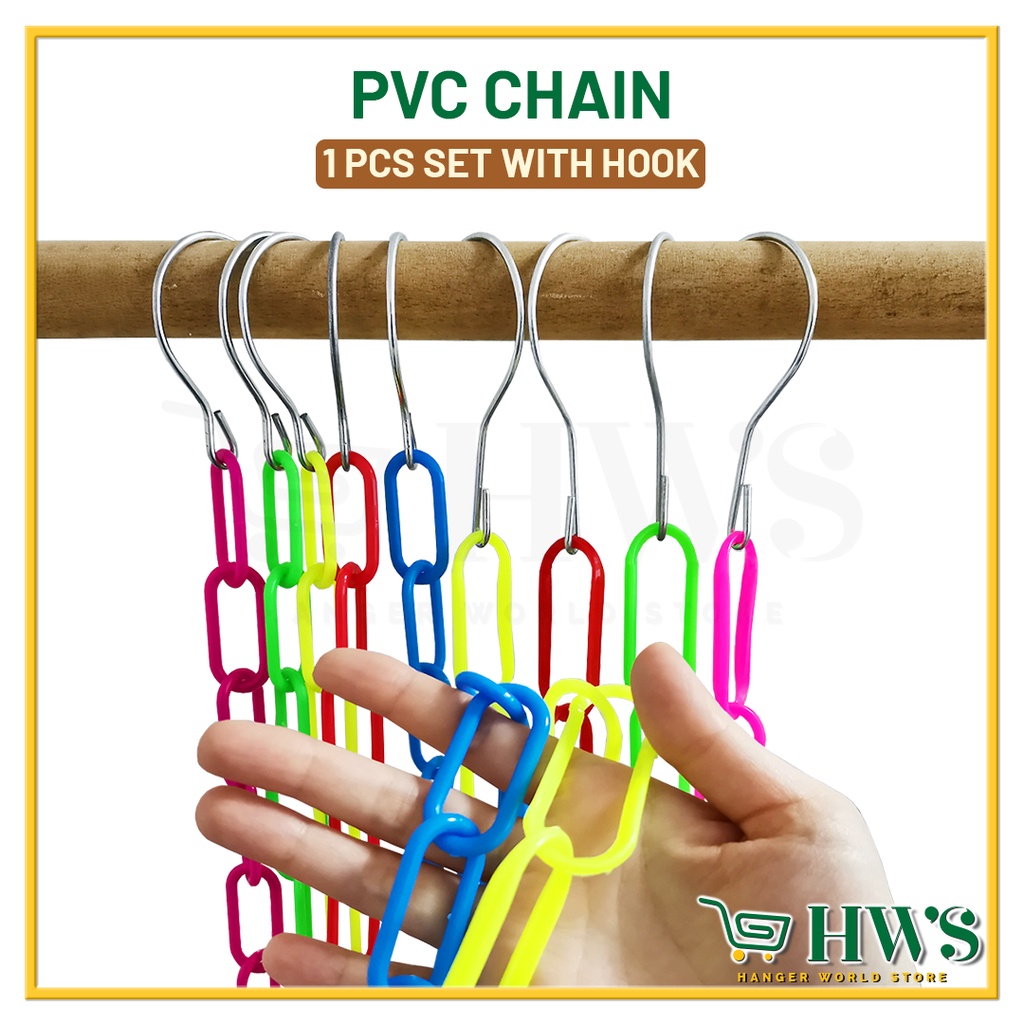 HWS PE CHAINS CLOTH DISPLAY HANGING / PVC ROBE CHAIN / PASTIC HANGING ...