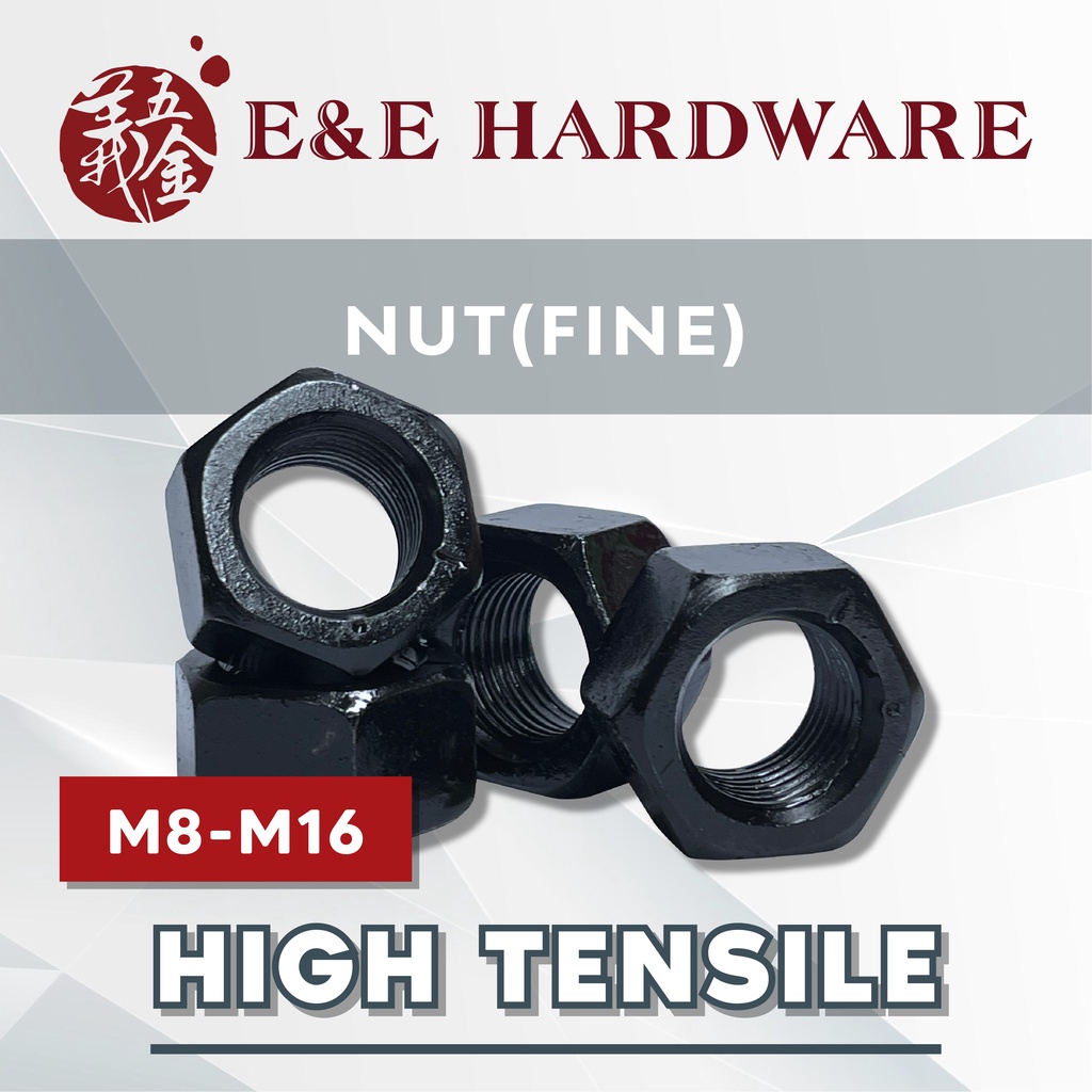 HEXAGON HEX NUT M8 ~ M16 FINE THREAD HEXAGON NUT (1PCS PACKAGE ...