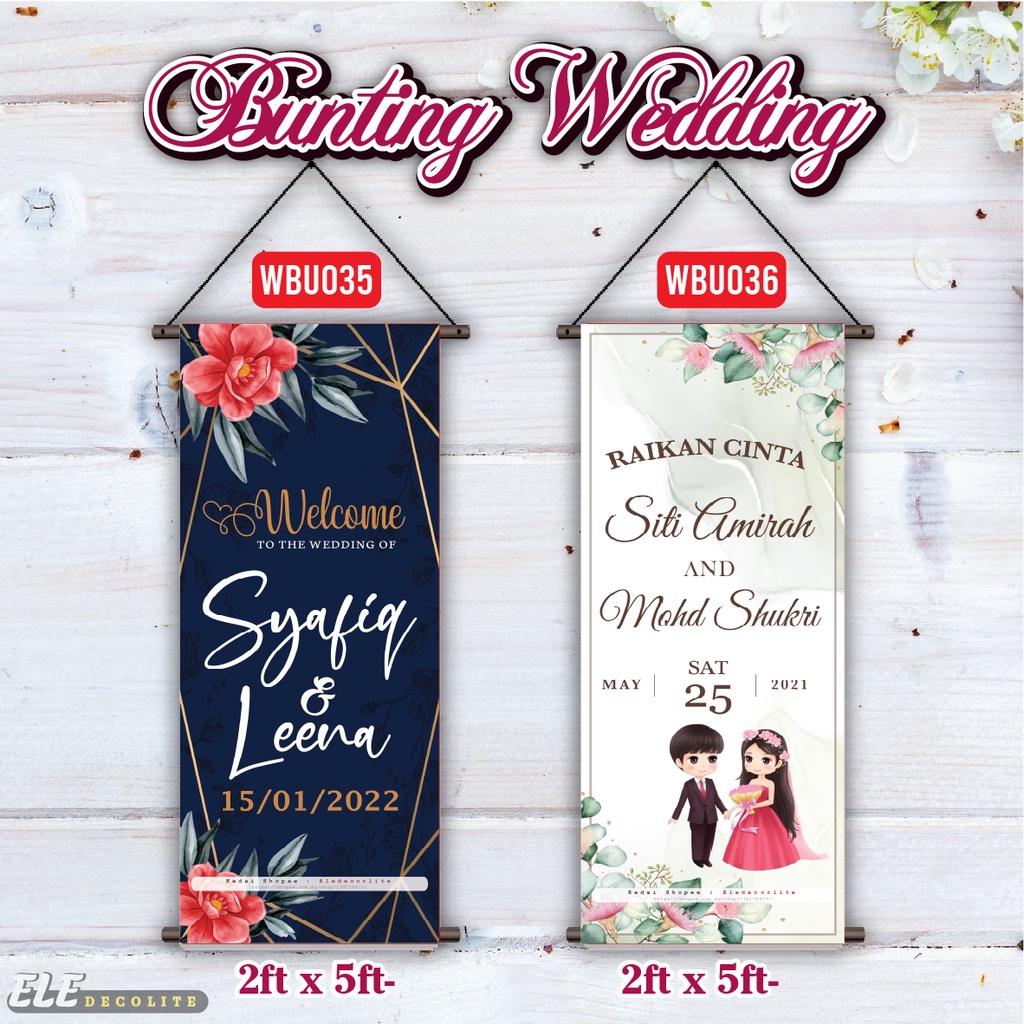 BUNTING KAHWIN 2 x 5/BANTING MAJLIS KAHWIN/WEDDING BANNER | Shopee Malaysia