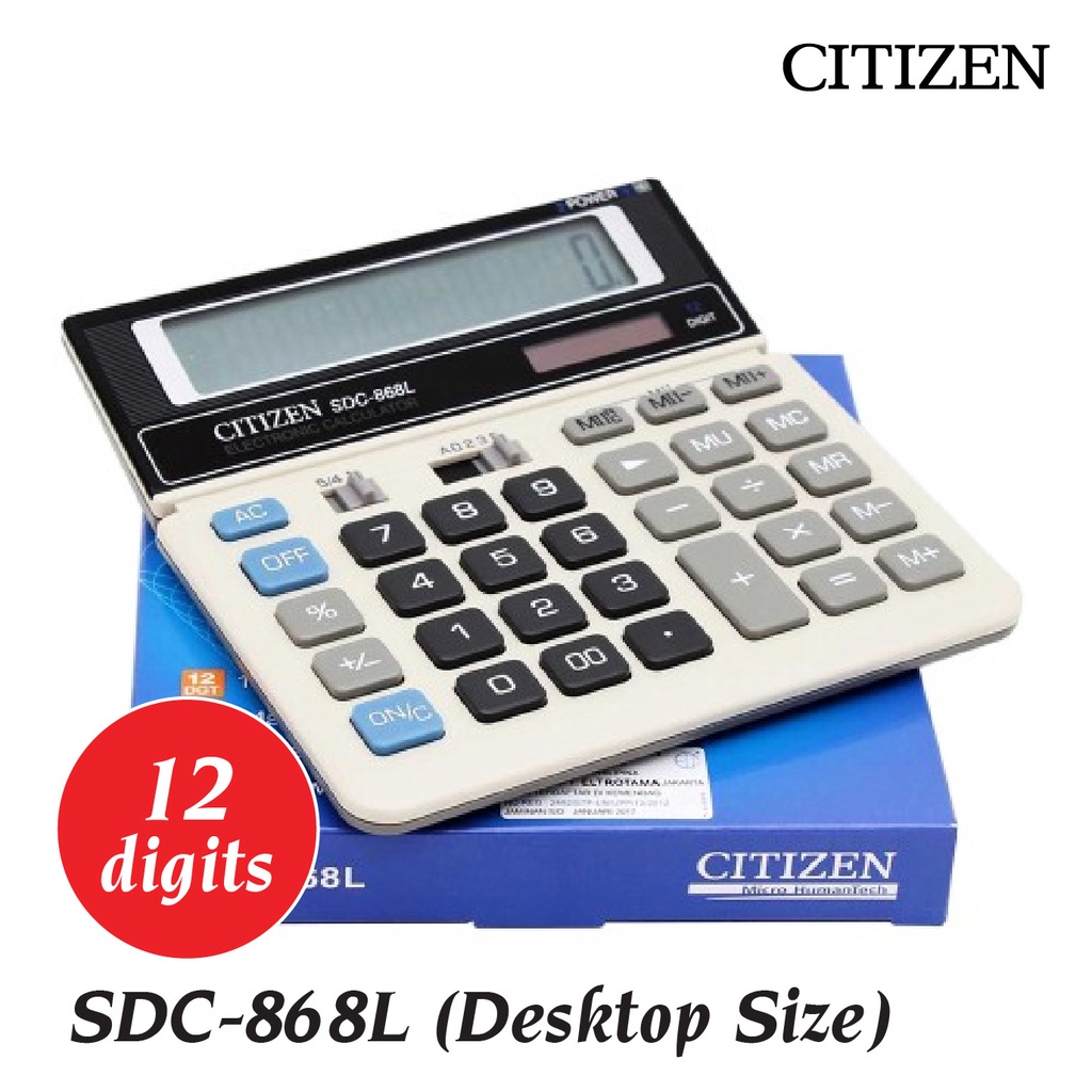 Citizen SDC-868L Calculator | Original 12 digit Desktop Calculator ...