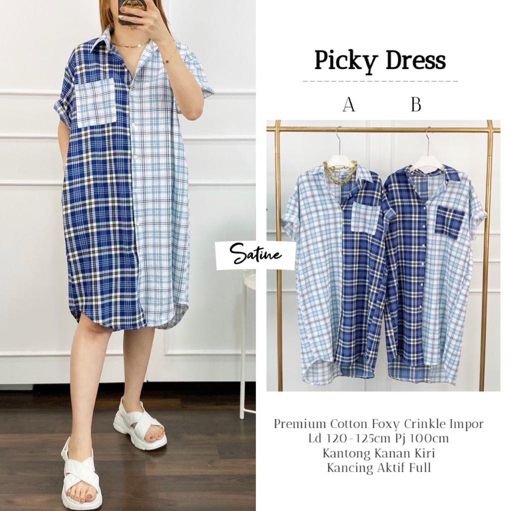 Picky DRESS BLUE B | Shopee Malaysia