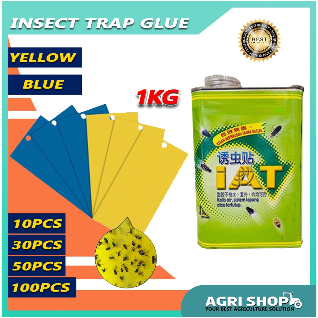 Agrishop Insect Sticky Trap/ Yellow Sticker/ Perangkap Serangga ...