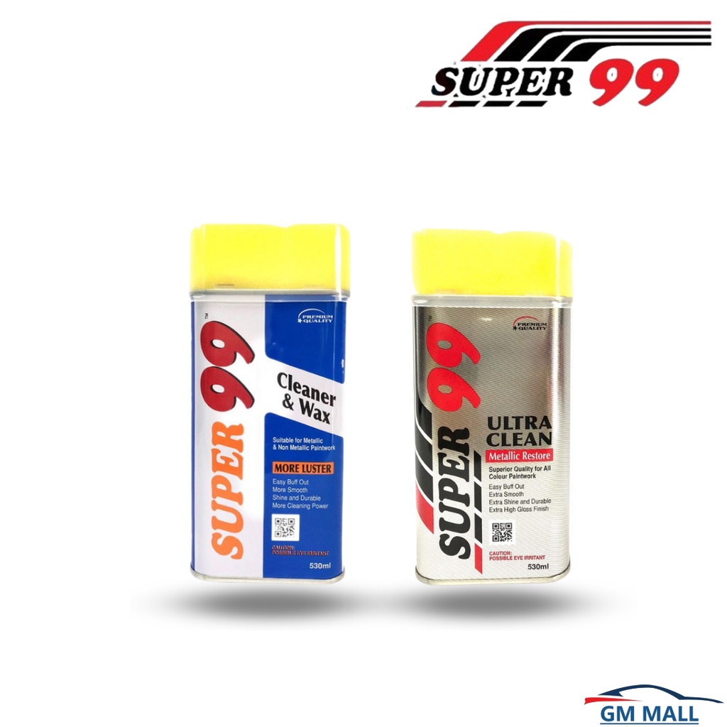 SUPER 99 CLEANER & WAX 530ML ULTRA CLEAN 530ML Metallic Restore Colour ...