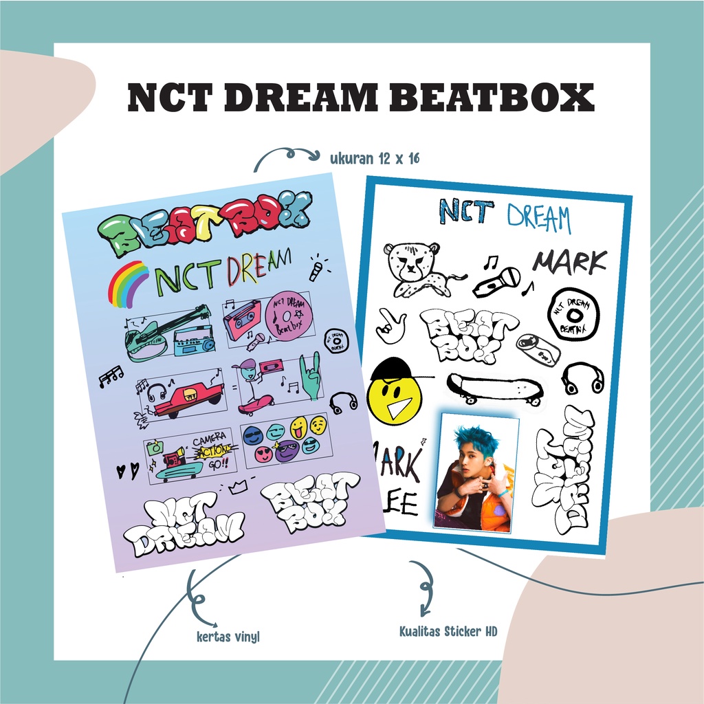Nct DREAM BEATBOX REPACKAGE ALBUM STICKER MINI PACK DECO DIY KPOP ...