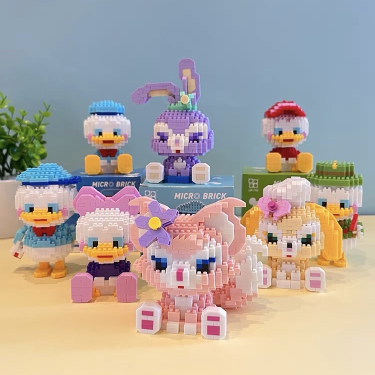 StellaLou LinaBell Mickey Mouse Donald Duck Cartoon Micro Bricks Nano Building Blocks Toys Gifts ...