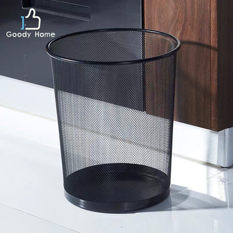 Goody Home Metal Grid Trash Can Without Lid Be Applied To Used Clothes ...