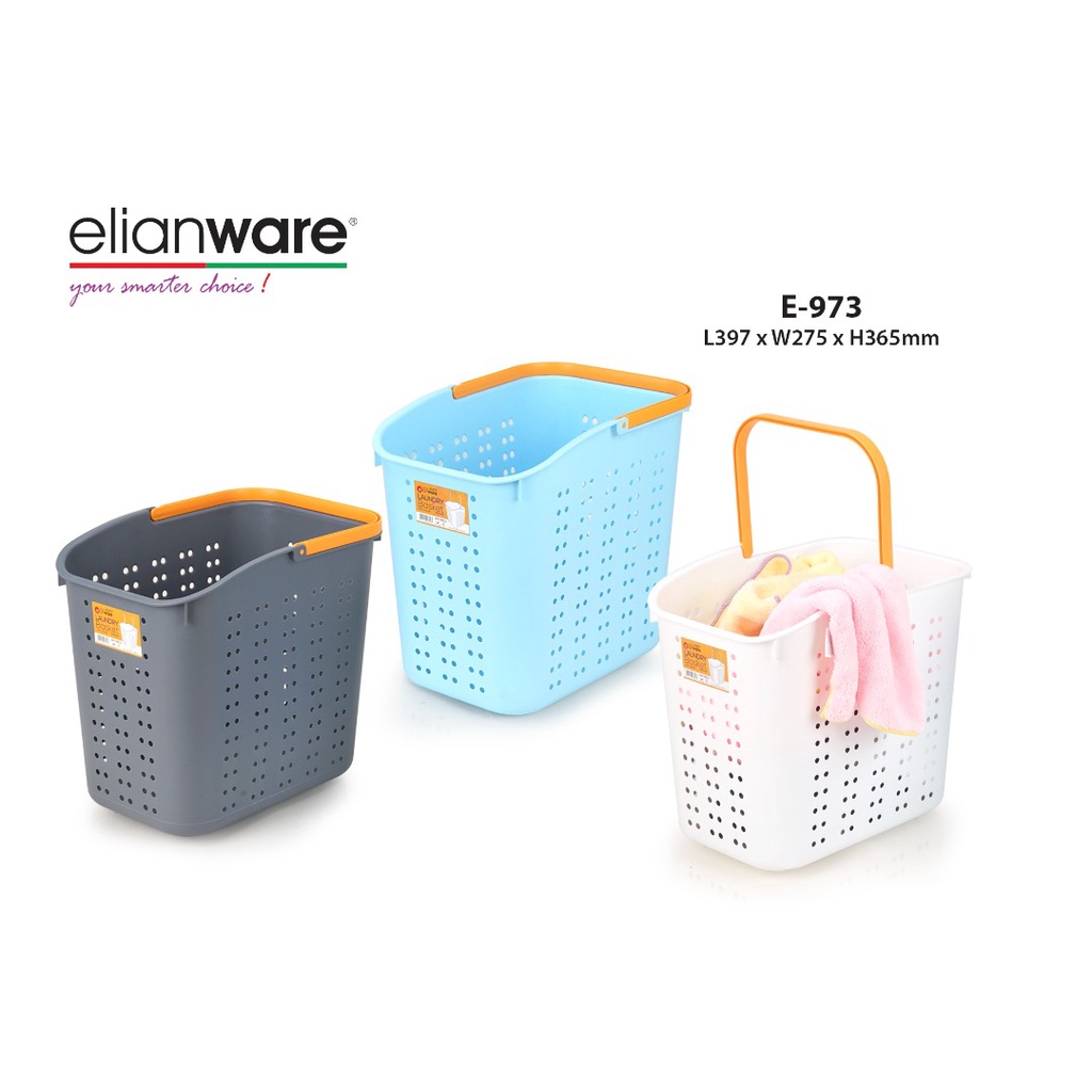 Elianware E-973 Plastic Multipurpose Laundry Basket With Handle Bakul ...