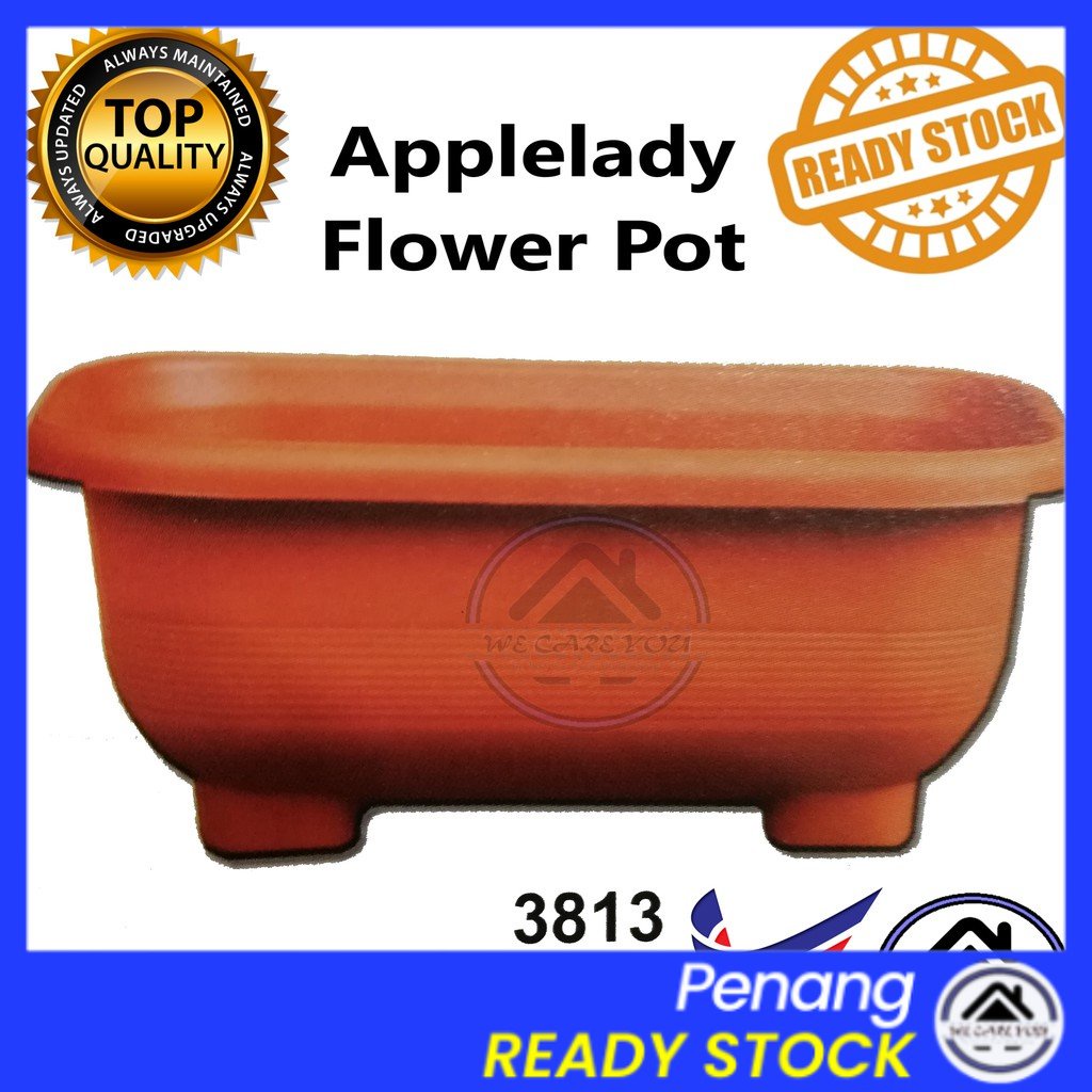 Wecareyou20 Applelady Extra Thick Brown Flower Pot Pasu Plastik Pokok ...