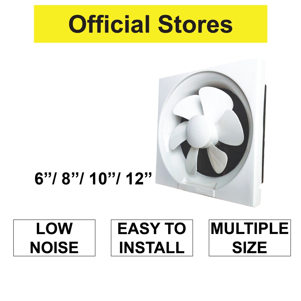 Exhaust Fan Square-Wall 6inch 8inch 10inch For toilet kitchen guest ...