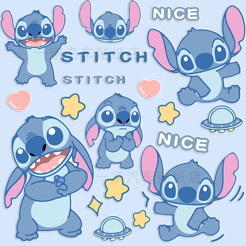 Cartoon Cute Stitch Sticker diy Laptop iPad Mobile Phone Water Cup ...