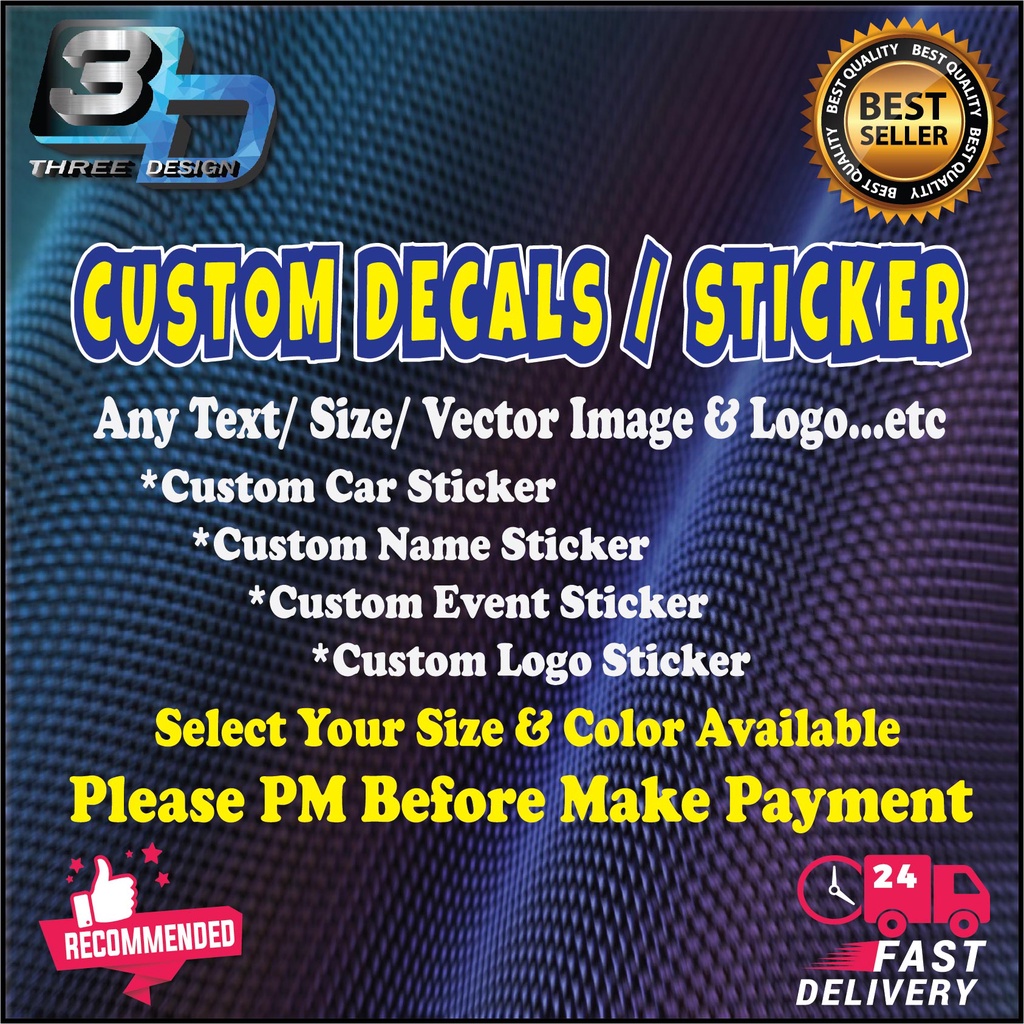 Custom Sticker/Printing Stickers/Cutting Stickers/Design & Cutting for ...