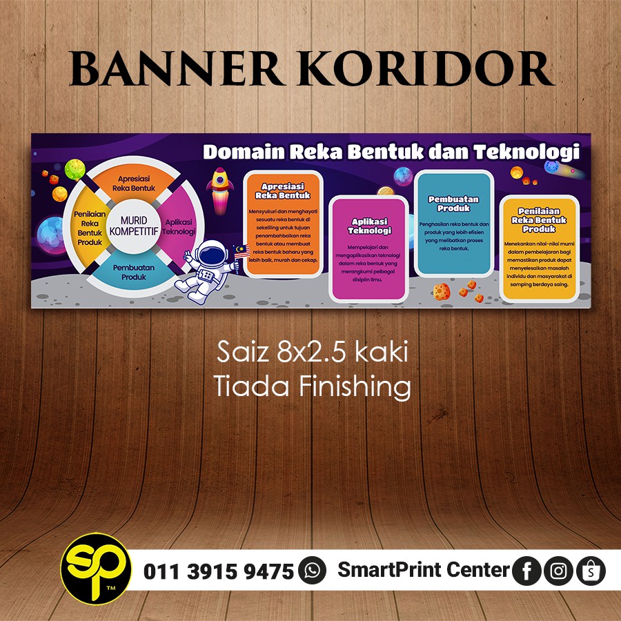 BANNER KORIDOR DOMAIN RBT SAIZ 8X2.5 KAKI | Shopee Malaysia
