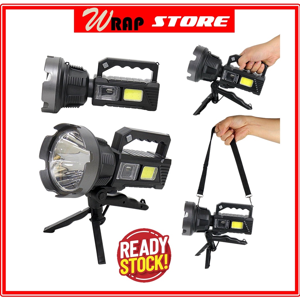USB Strong light Long Shot 6 Mode + Stand Floodlight LED Searchlight ...