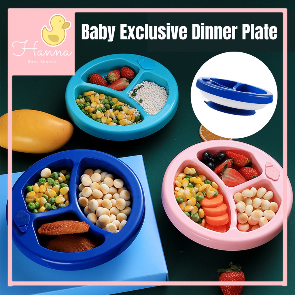 Baby Dinner Plate With Diagonal Suction Keep Warm Shape / Pinggan Makan ...