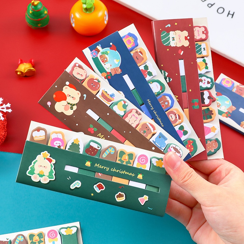 Cartoon Christmas Sticky Notes Creative Cute Stickers Student ...