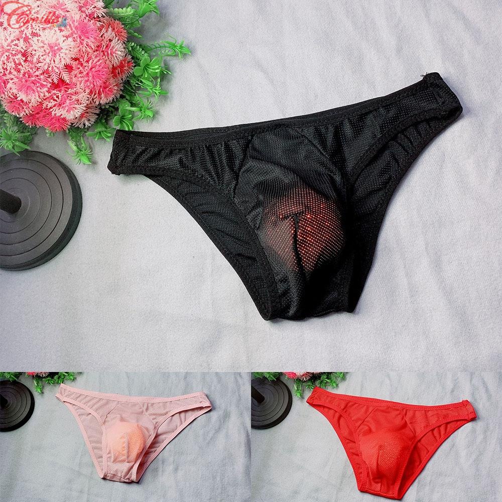 Men Sheer Mesh Low Waist See Through Underpants Shopee Malaysia