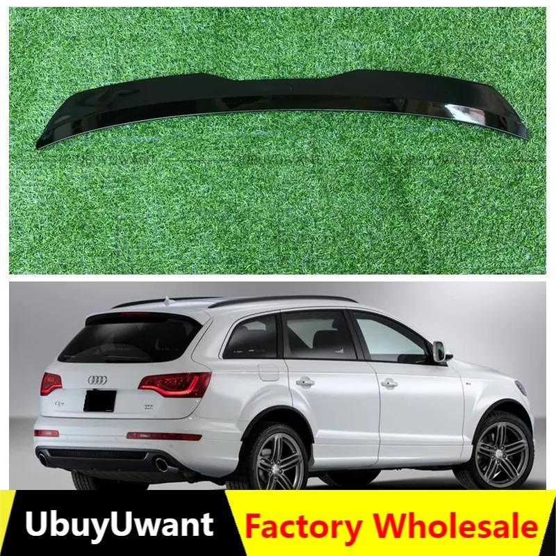 Rear Roof Lip Spoiler For Audi Q7 4L S-Line MX Rear Wing Extension ABS Plastic Gloss Black Car ...