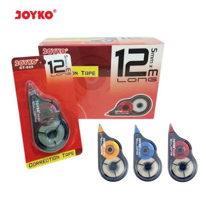 Pusat_atp tip-ex correctuon tape tip-ex paper Joyko CT-522 / 12meter ...