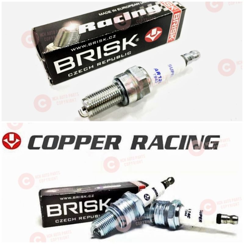 BRISK RACING SPARK PLUG - AR12C-UF -LC135/ Y15ZR/ RS150/ FZ150i/ VF3i ...