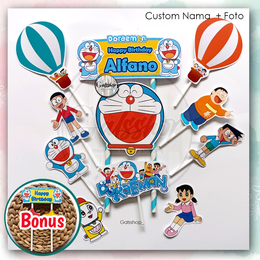 Custom Name/Photo / Toppercake Plus Doraemon / Cake Decoration / Cake ...