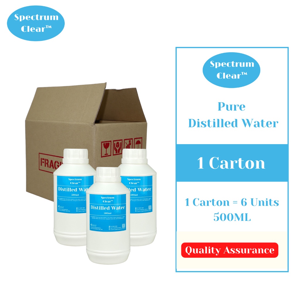 1 Carton Distilled Water 500ml | Lab Grade | Malaysia Manufacturer ...