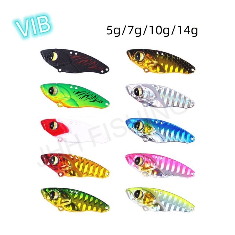 【5g/7g/10g/14g】VIB 3D Eyes Metal Vib Blade Lure metal lead coated copper sub bait hard bait ...