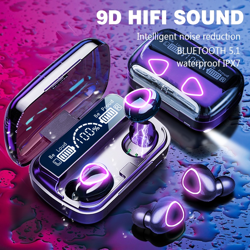 M10 TWS Wireless Headphones Bluetooth 5.1 Earphone HIFI Stereo Earbuds ...