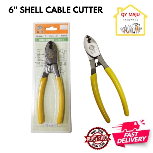 SHELL Cable Cutter 6"/ Cable Cutter/Wire Cutter Pemotong Gunting Kable ...