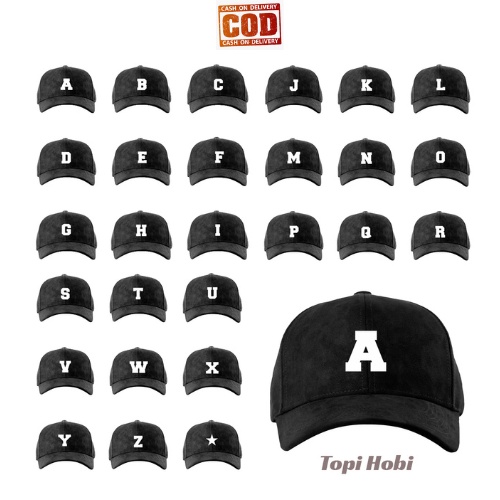Alphabet HAT / UNISEX AZ LETTER EMBROIDERED BASEBALL HAT FOR TEENAGERS ...