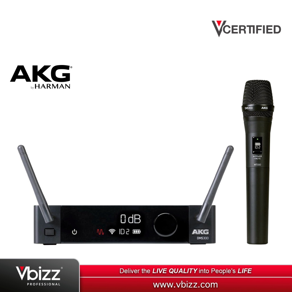 AKG DMS300 VOCAL SET Eight Channel 2.4GHz Digital Wireless Microphone ...